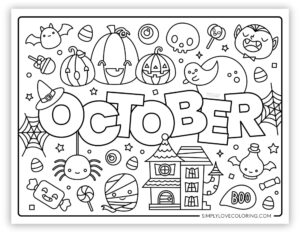October Coloring Pages (Free PDF Printables) - Simply Love Coloring