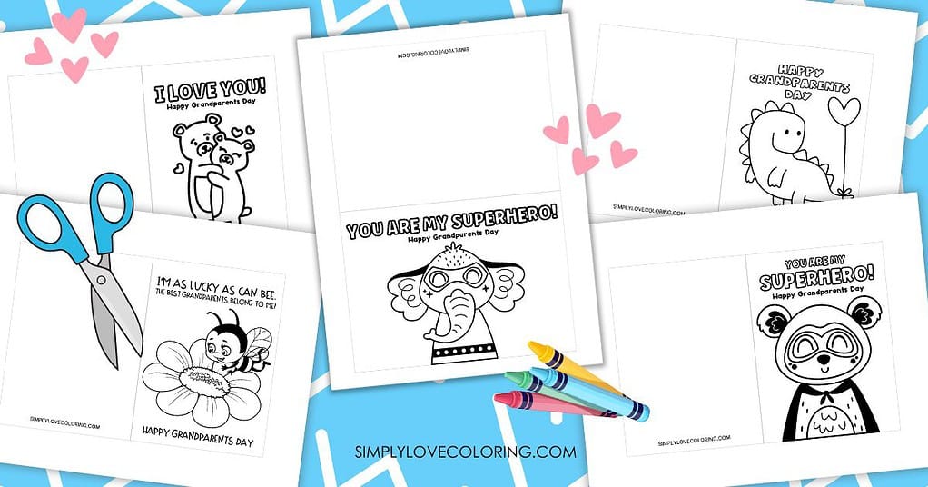 Grandparents Day Cards to Color (Free PDF Printables) - Simply Love ...