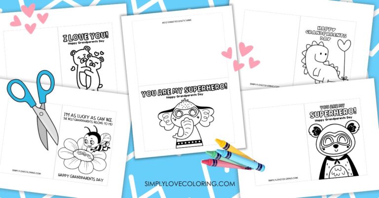 Grandparents Day Cards to Color (Free PDF Printables) - Simply Love ...