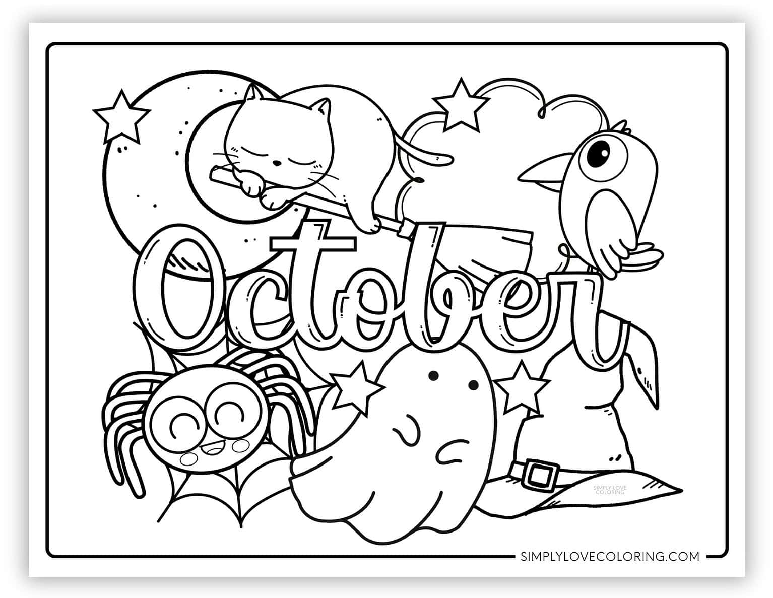 October Coloring Pages (Free PDF Printables) - Simply Love Coloring