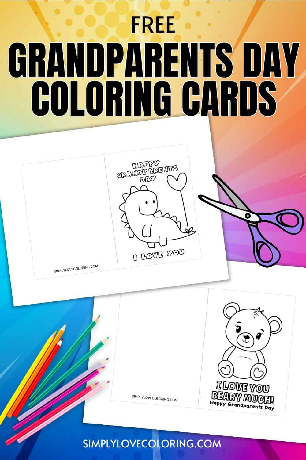 Grandparents Day Cards to Color (Free PDF Printables) - Simply Love ...