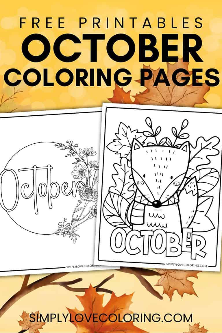 October Coloring Pages (Free PDF Printables) - Simply Love Coloring