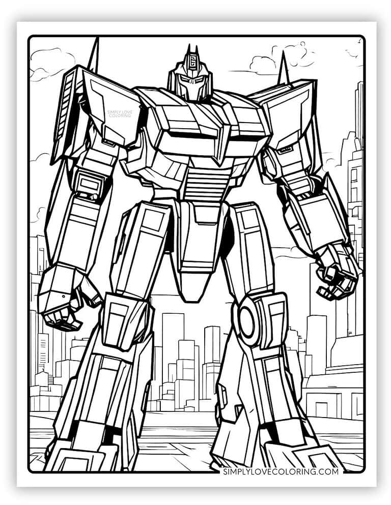 Transformers Coloring Pages (Free PDF Printables) - Simply Love Coloring