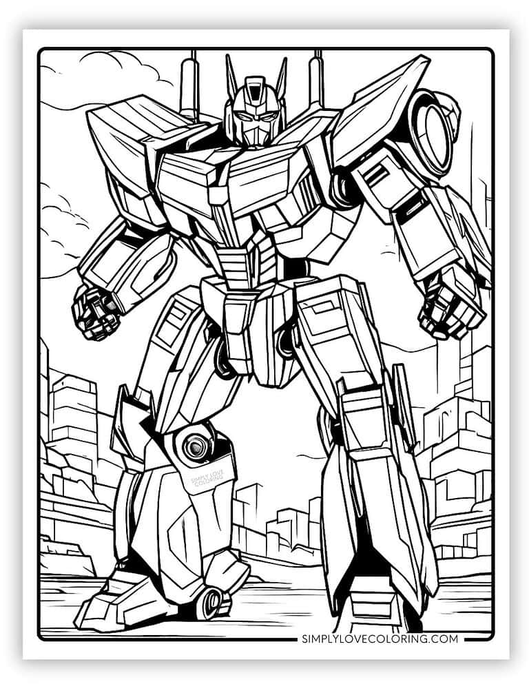 Transformers Coloring Pages (Free PDF Printables) - Simply Love Coloring