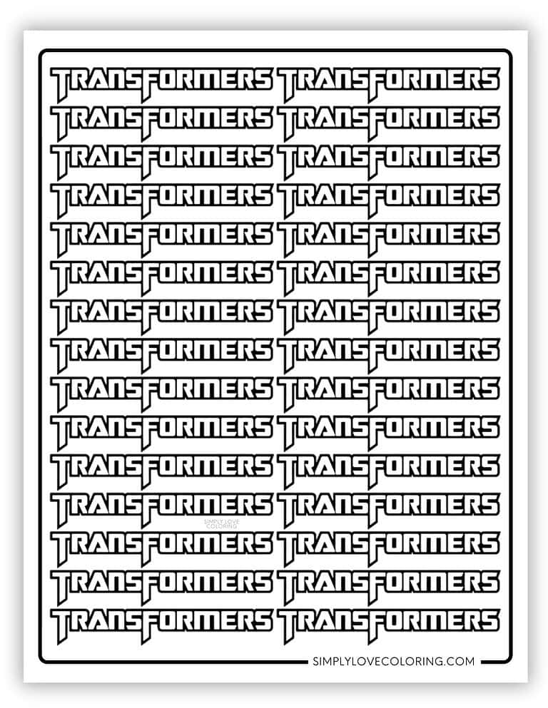 Transformers Coloring Pages (Free PDF Printables) - Simply Love Coloring