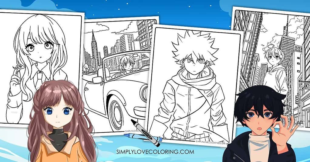 Anime Coloring Pages (Free PDF Printables) - Simply Love Coloring