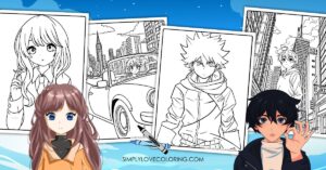 Anime Coloring Pages (Free PDF Printables) - Simply Love Coloring