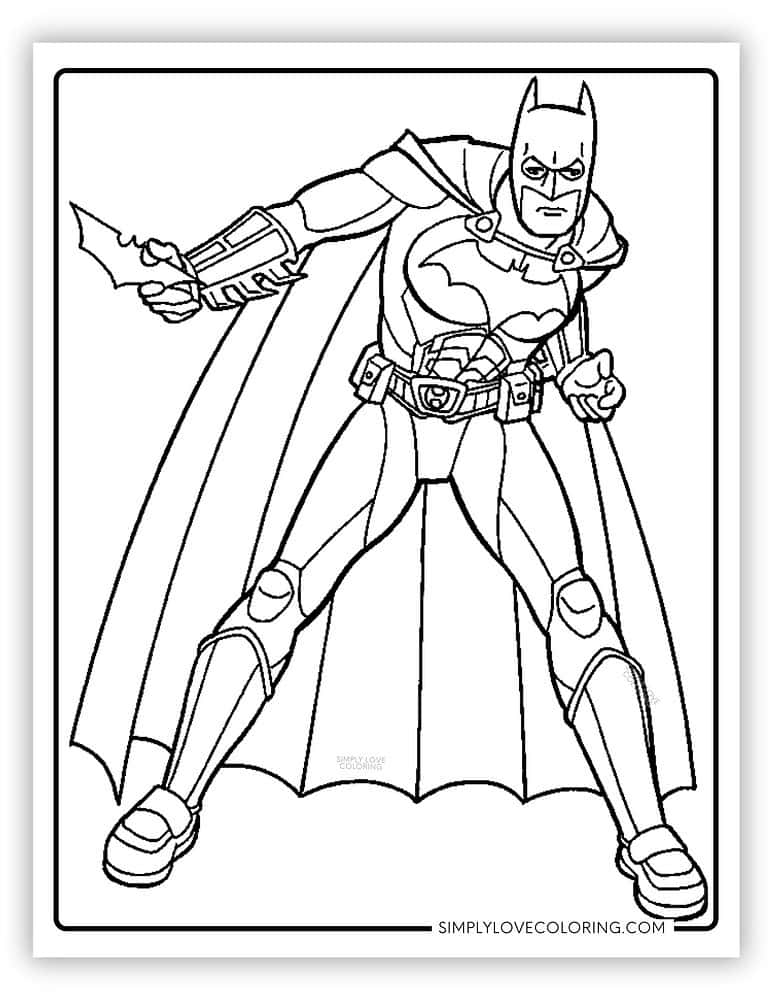 36 Batman Coloring Pages (Free PDF Printables) - Simply Love Coloring