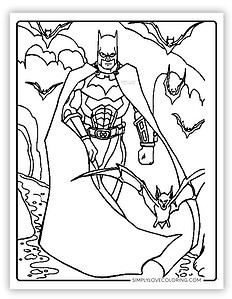 36 Batman Coloring Pages (Free PDF Printables) - Simply Love Coloring