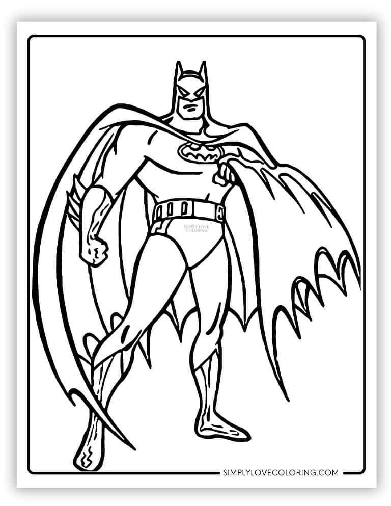 36 Batman Coloring Pages (Free PDF Printables) - Simply Love Coloring