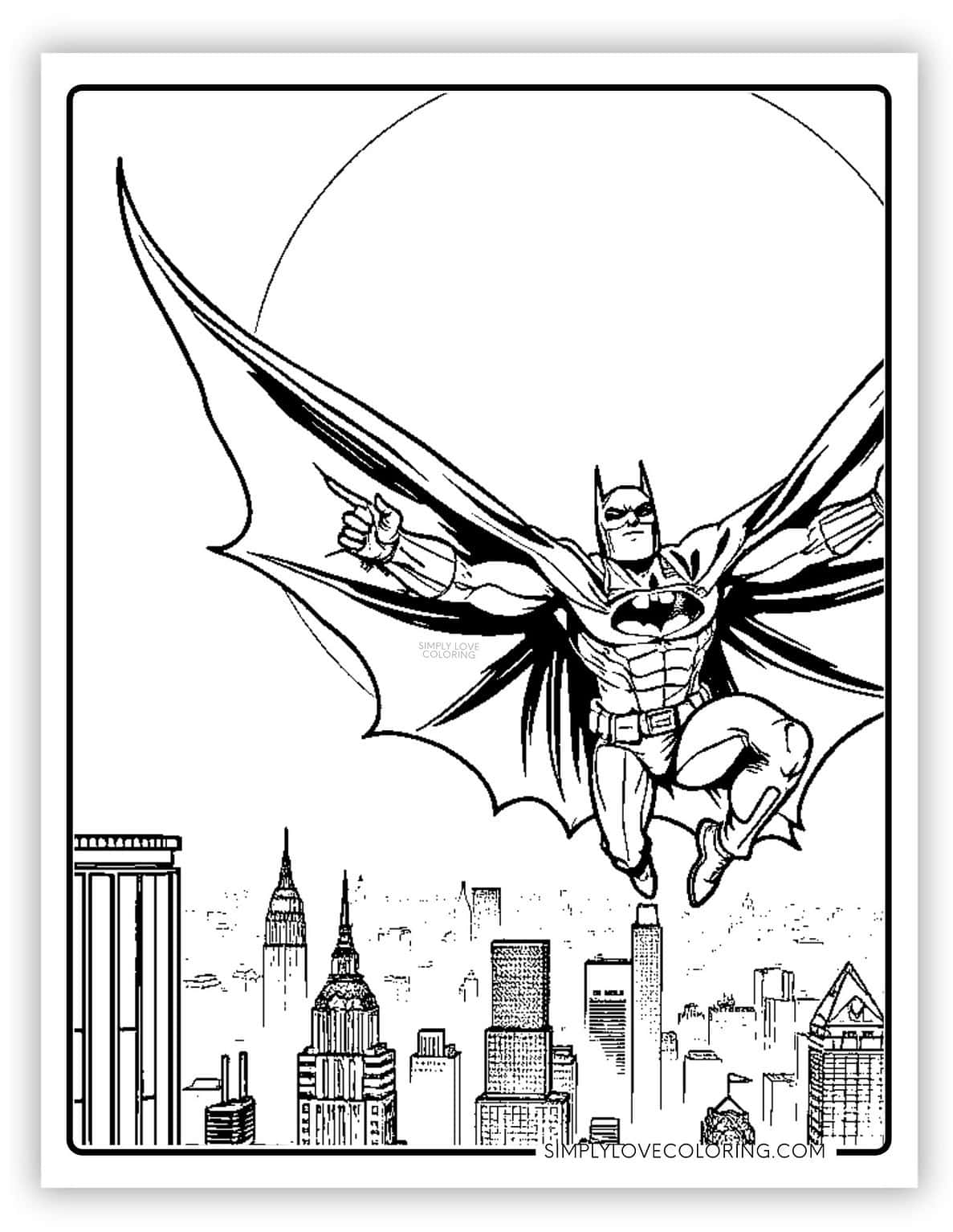 36 Batman Coloring Pages (Free PDF Printables) - Simply Love Coloring