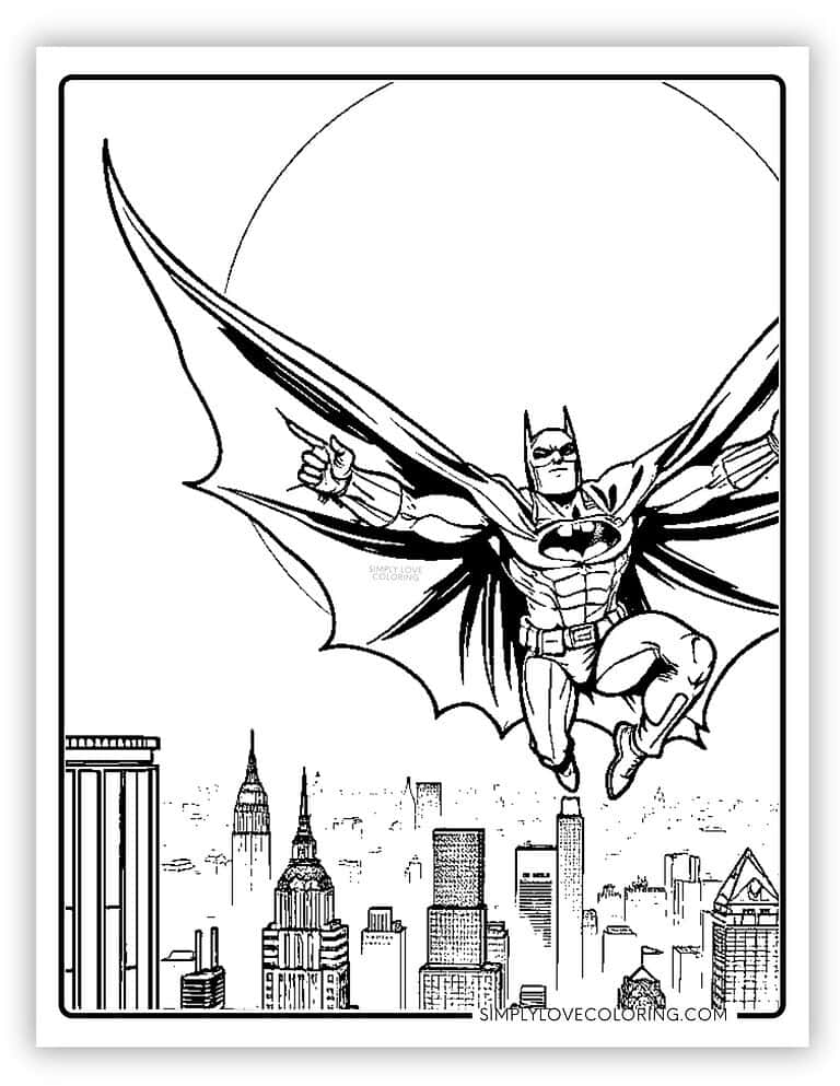 36 Batman Coloring Pages (Free PDF Printables) - Simply Love Coloring