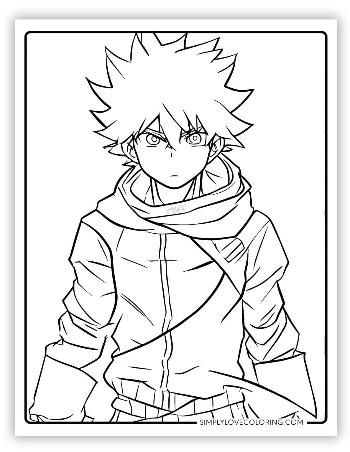 Anime Coloring Pages (Free PDF Printables) - Simply Love Coloring