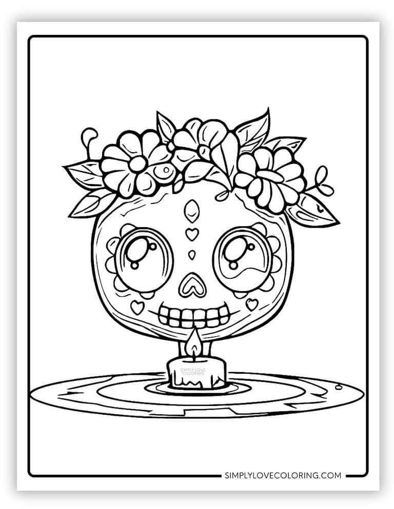 Sugar Skull Coloring Pages (Free PDF Printables) - Simply Love Coloring