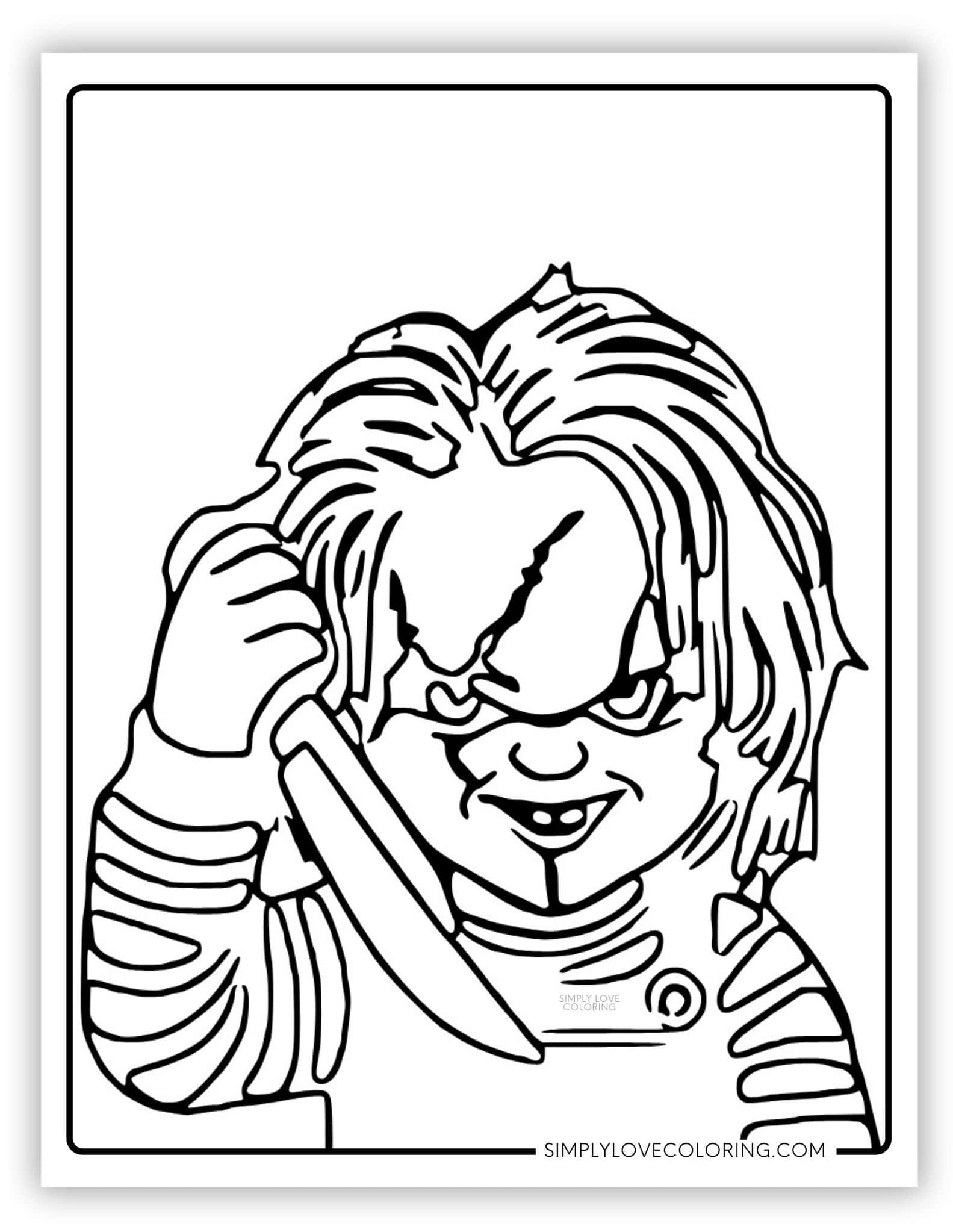 Horror Coloring Pages (Free PDF Printables) - Simply Love Coloring
