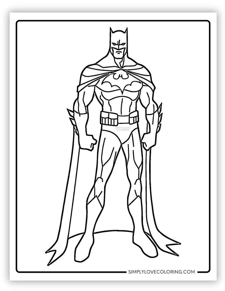 36 Batman Coloring Pages (Free PDF Printables) - Simply Love Coloring