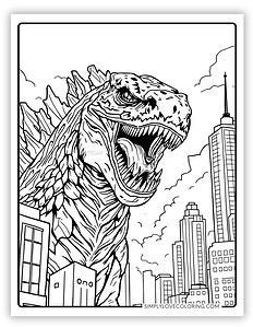 Godzilla Coloring Pages (Free PDF Printables) - Simply Love Coloring