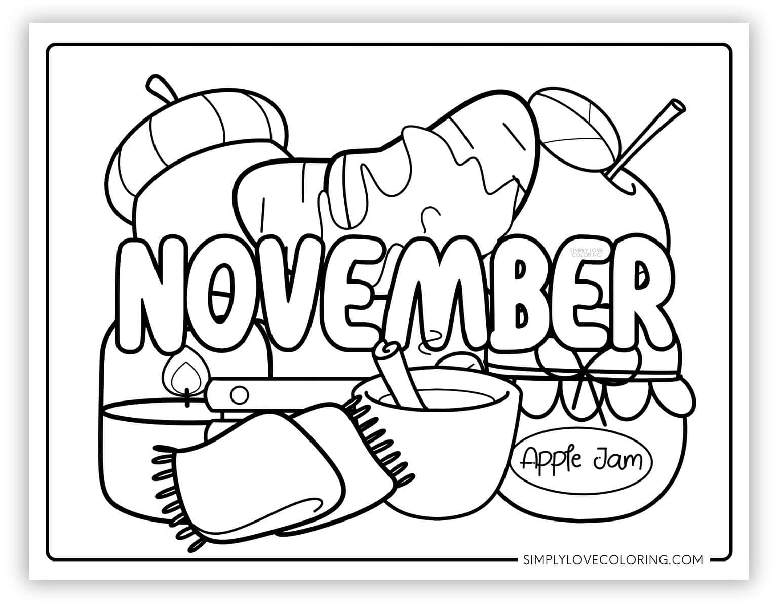 November Coloring Pages (Free PDF Printables) - Simply Love Coloring
