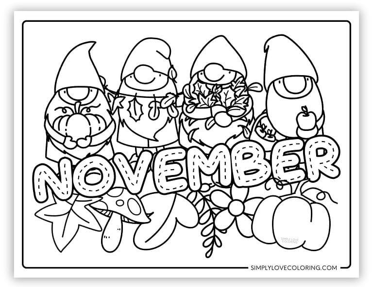 November Coloring Pages (Free PDF Printables) - Simply Love Coloring