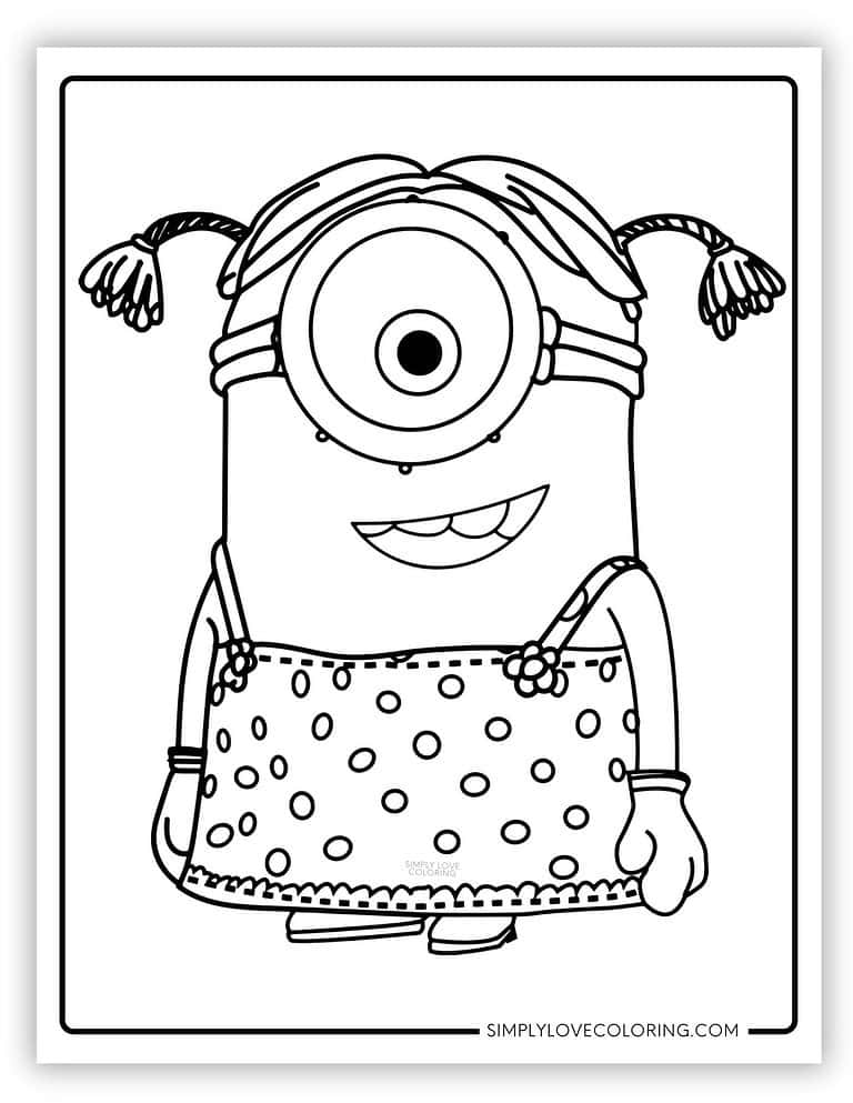 32 Minion Coloring Pages (Free PDF Printables) - Simply Love Coloring