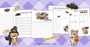 October Planner Printables (Free PDF Download) - Simply Love Coloring