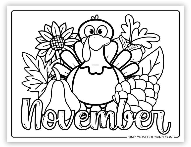 November Coloring Pages (Free PDF Printables) - Simply Love Coloring