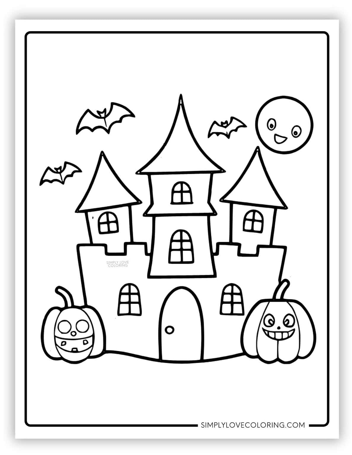 Haunted House Coloring Pages (Free PDF Printables) - Simply Love Coloring