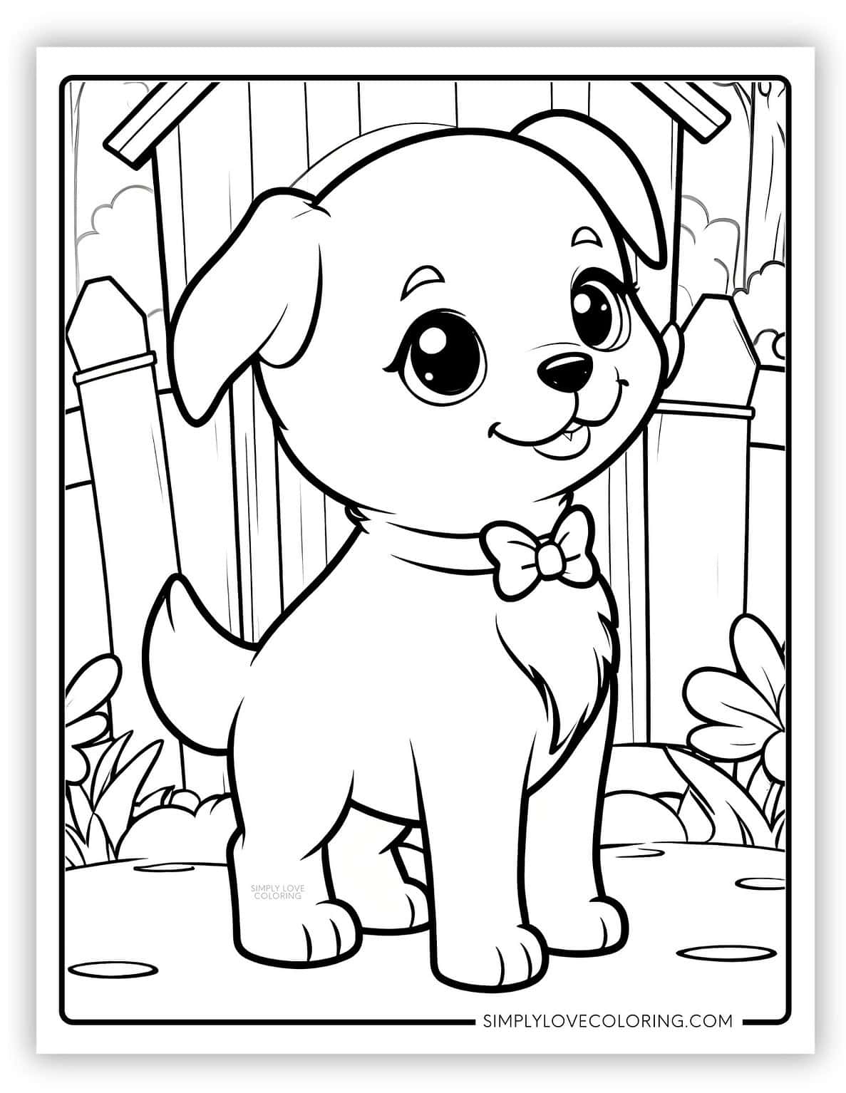 Puppy Coloring Pages (Free PDF Printables) - Simply Love Coloring
