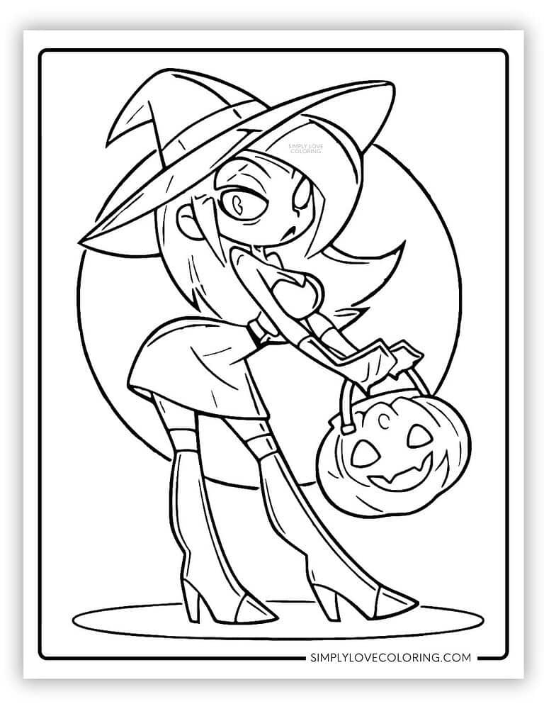Witch Coloring Pages (Free PDF Printables) - Simply Love Coloring