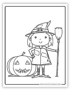 Witch Coloring Pages (Free PDF Printables) - Simply Love Coloring