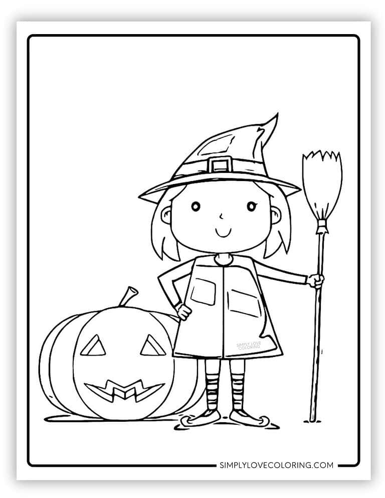 Witch Coloring Pages (Free PDF Printables) - Simply Love Coloring