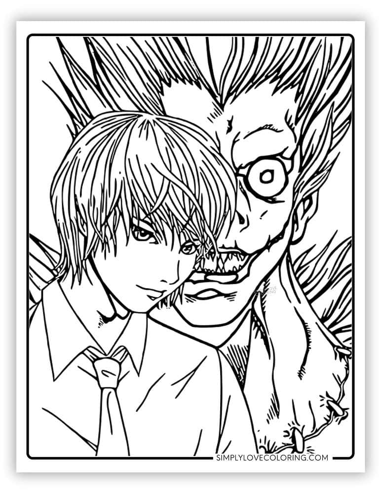 Manga Coloring Pages (Free PDF Printables) - Simply Love Coloring