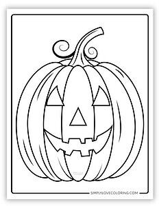 Pumpkin Coloring Pages (Free PDF Printables) - Simply Love Coloring