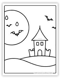 Haunted House Coloring Pages (Free PDF Printables) - Simply Love Coloring