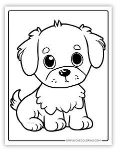 Puppy Coloring Pages (Free PDF Printables) - Simply Love Coloring