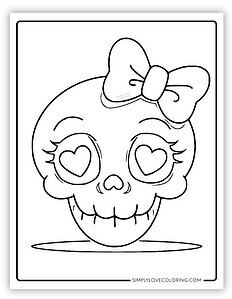 Sugar Skull Coloring Pages (Free PDF Printables) - Simply Love Coloring