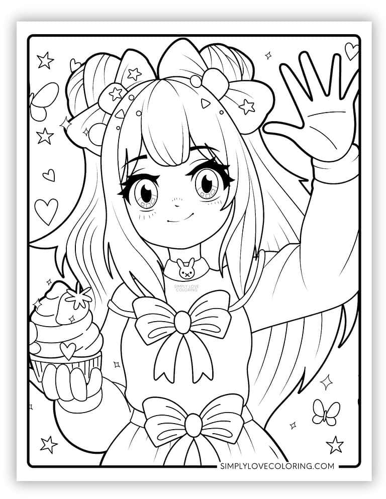 Anime Coloring Pages (Free PDF Printables) - Simply Love Coloring