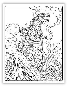 Godzilla Coloring Pages (Free PDF Printables) - Simply Love Coloring