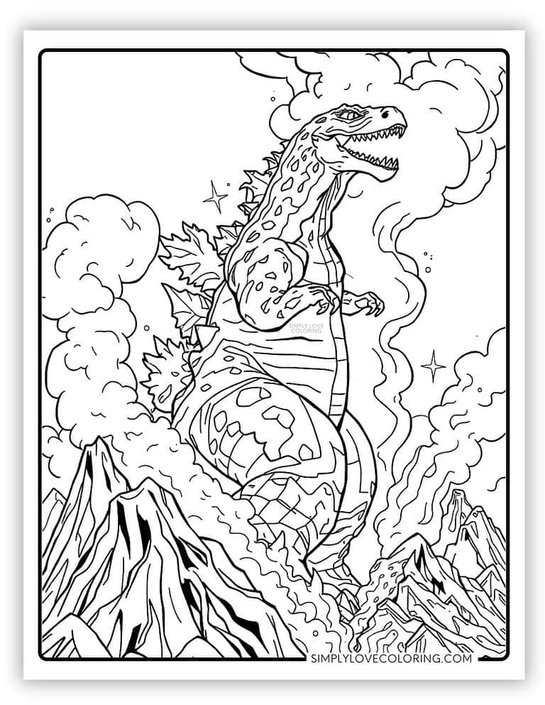 Godzilla Coloring Pages (Free PDF Printables) - Simply Love Coloring