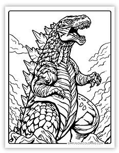 Godzilla Coloring Pages (Free PDF Printables) - Simply Love Coloring