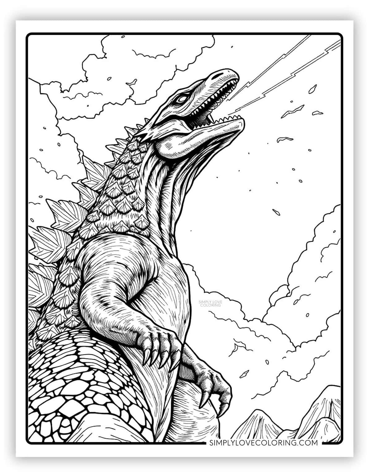 Godzilla Coloring Pages (Free PDF Printables) - Simply Love Coloring