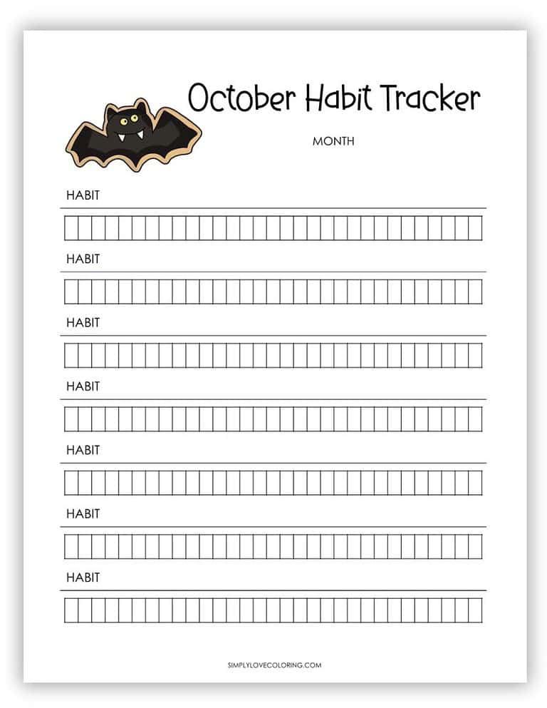 October Planner Printables (Free PDF Download) - Simply Love Coloring