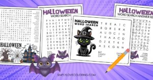 Halloween Word Search Printable (Free PDF Downloads) - Simply Love Coloring