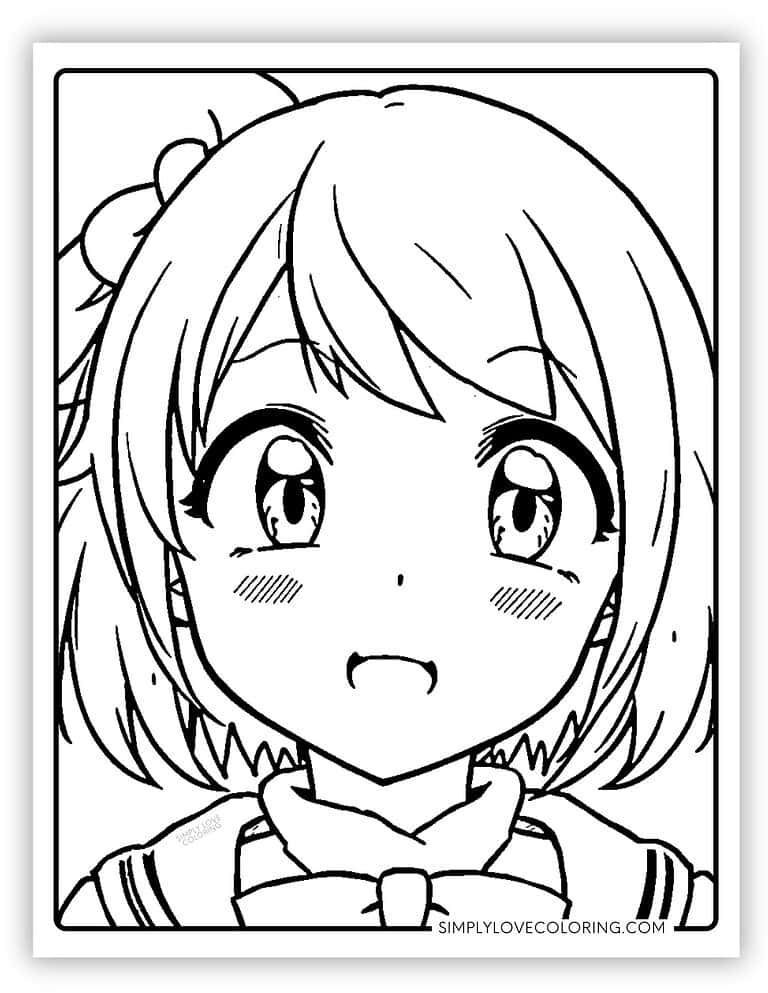 Anime Coloring Pages (Free PDF Printables) - Simply Love Coloring