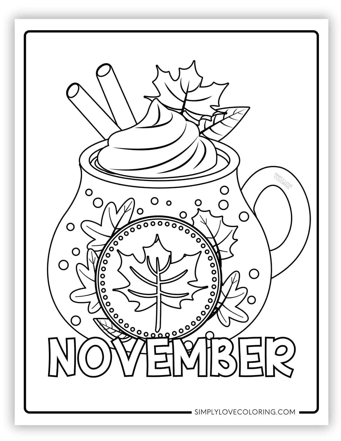 November Coloring Pages (Free PDF Printables) - Simply Love Coloring