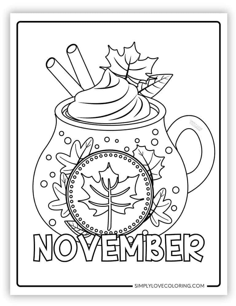 November Coloring Pages (Free PDF Printables) - Simply Love Coloring
