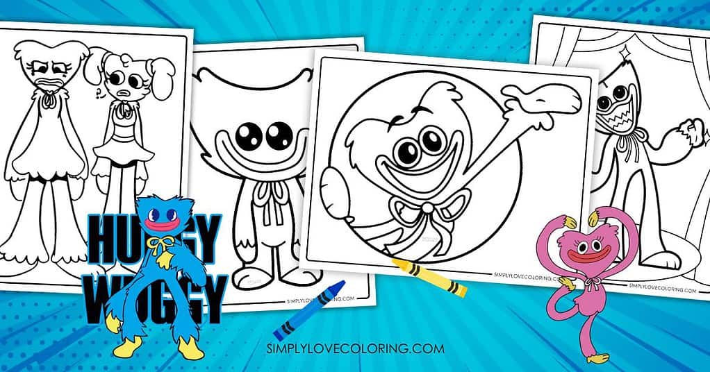 Huggy Wuggy Coloring Pages (Free PDF Printables) - Simply Love Coloring