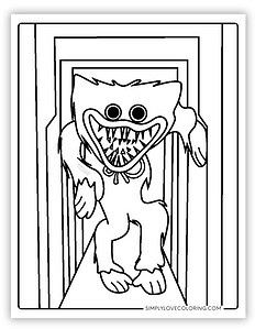 Huggy Wuggy In The Vents Coloring Pages