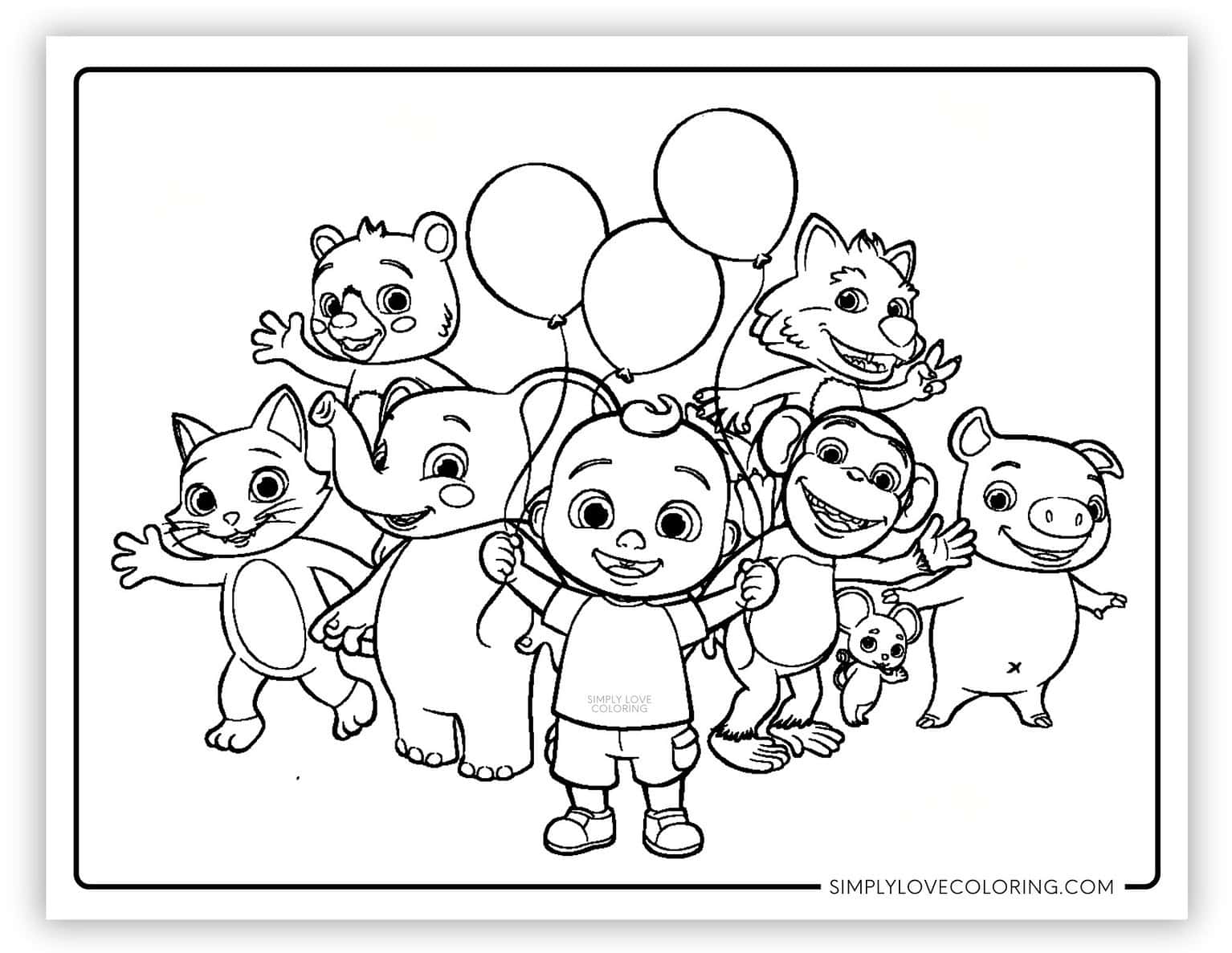 Cocomelon Coloring Pages (Free PDF Printables) - Simply Love Coloring