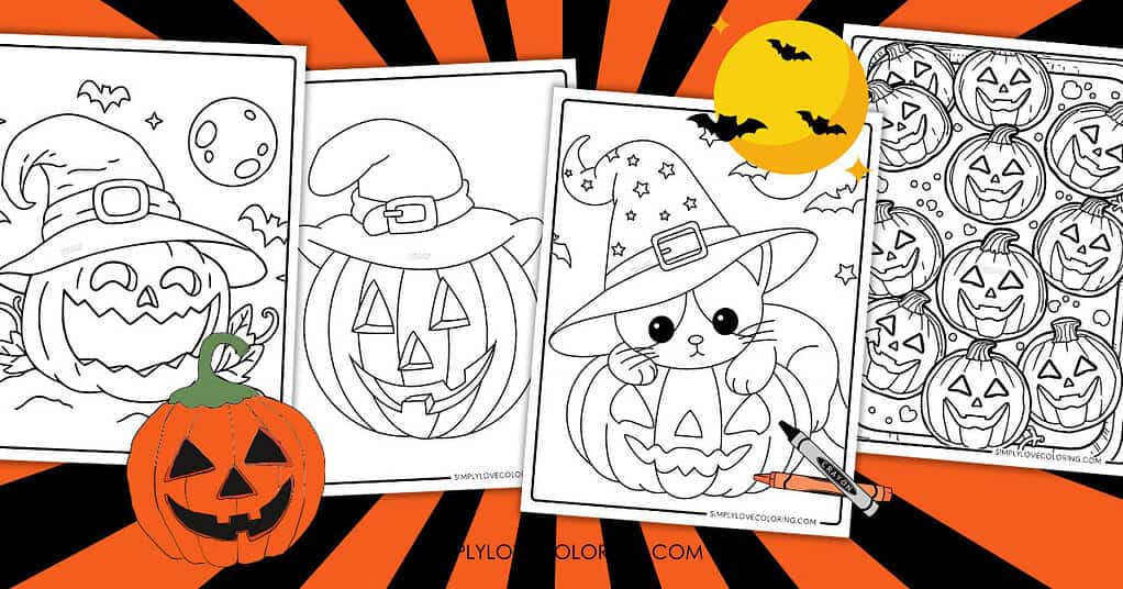 Jack O Lantern Coloring Pages (Free PDF Printables) - Simply Love Coloring